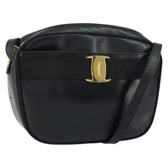 Ferragamo Sac bandouli&egrave;re en cuir Pre-owned - Femme - Pre-owned - Noir - Taille: ONE Size