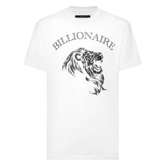 Billionaire Boys Club Homme, Tops, Blanc, Taille: S T-Shirt Brod&eacute; Col Rond Lion
