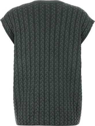 Loewe Khakigreen Exterior: Wool Elastane Maglieria Sweater