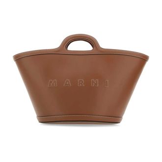 Marni Femme, Sacs, Brun, Taille: ONE Size Tropicalia Leather Tote