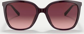 Michael Kors lunettes de soleil carr&eacute;es Anaheim avec verres marron en bordeaux