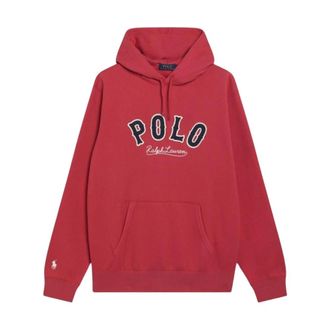 Polo Ralph Lauren Fleece Hoodie mit Arch Logo - - Sweatshirts & Hoodies - Herren - Rot - XL