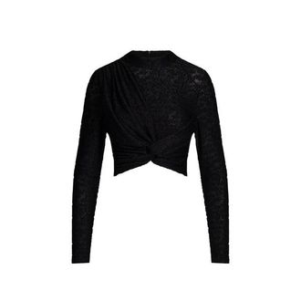 Saison 1865 Top col rond en dentelle
