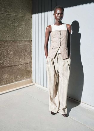 Mango Schulterfreies Top mit Kn&ouml;pfen hellgrau/pastellgrau - Damen - XS - MANGO