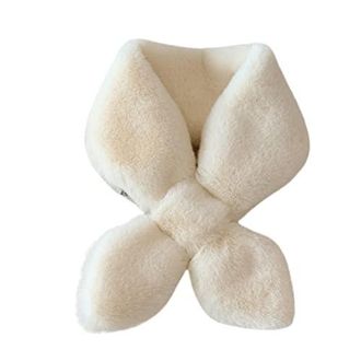 ORANDESIGNE Echarpe Femme Hiver Chaud Chic Et Elegant Fausse Fourrure Echarpe en Polaire Courte Uni D&eacute;contract&eacute; Douce Tour De Cou &Eacute;charpe Ch&acirc;le Foulards Scarf B-B