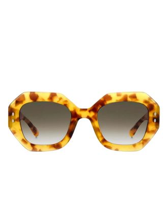 Isabel Marant Sonnenbrille mit geometrischem Gestell - Braun
