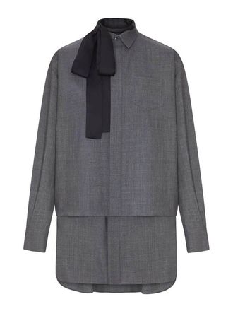 sacai Maxikleid - Grau