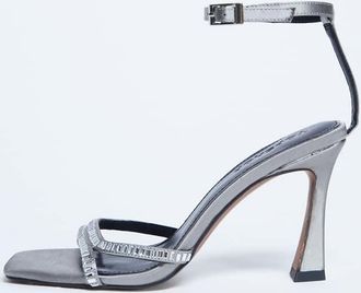 Topshop Fifi - Sandales à ornements et talon évasé - Argenté