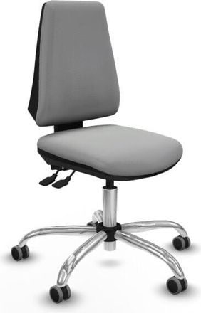 Piqueras y Crespo Piqueras Y Crespo - Elche as similpiel gris claro base cromada ruedas engomadas 65mm