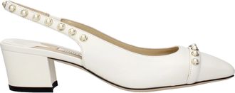 Jimmy Choo London Hya Sandales Femme Blanc/Cuir Latte