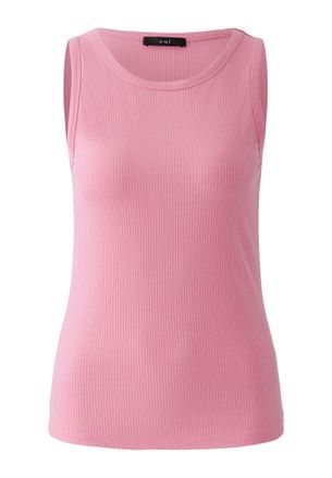 Oui Damen Top FILIZ elastische Viskoserippe schmal geschnitten Uni