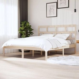 vidaXL Vidaxl - Lit avec t&ecirc;te de lit classique disponible en diff&eacute;rentes couleurs en bois 160x200cm couleur : Brun Clair