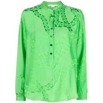 Stella McCartney L&auml;ssiges Baumwollhemd - - Blouses & Shirts - Damen - Gr&uuml;n - XS