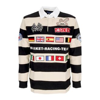 Market Grand Prix Langarm Polo Shirt - - Tops - Herren - Mehrfarbig - XL
