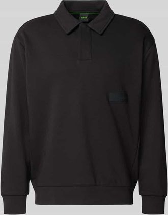 HUGO BOSS Relaxed Fit Sweatshirt aus Baumwoll-Mix Modell SW_Placket Polo