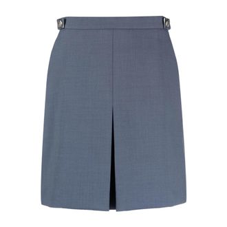 Tommy Hilfiger Goldfarbener Knopf Minirock - - Skirts - Damen - Blau - S