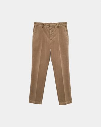 Pantaloni Torino Homme, Pantalons, Brun, Taille: XL Pantalon Droit en Velours C&ocirc;tel&eacute;