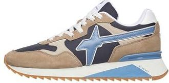 W6YZ Baskets en Tissu Technique et su&egrave;de, Gris Tourterelle 45