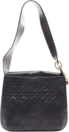 Dior Sac port&eacute; &eacute;paule en cuir Lady Dior Pre-owned - Femme - Pre-owned - Noir - Taille: ONE Size
