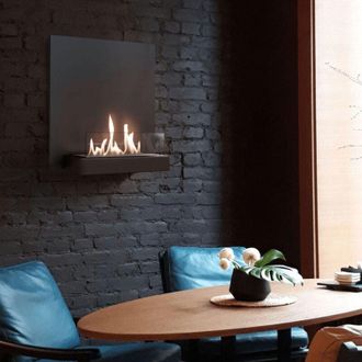 Kratki Wandkamin Bioethanol PLANK