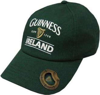 Guinness Casquette de Baseball avec décapsuleur intégré - Bouteille Green Harp, Vert, Taille Unique