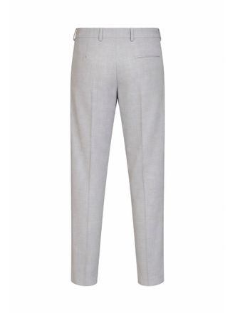 Maison Margiela Mens Trousers Two-Tone Grey Virgin-Wool Blend Polyester