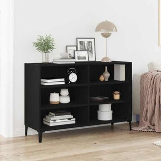 vidaXL Buffet Noir 103.5 x 35 x 70 cm Bois ding&eacute;nierie Vidaxl