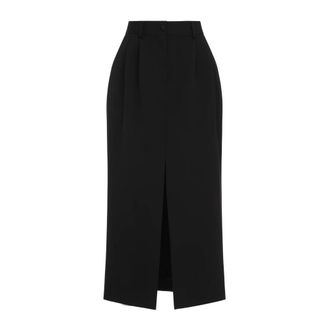 Dolce & Gabbana Schwarzer Wollmischung Eleganter Rock - - Skirts - Damen - Schwarzk - XS