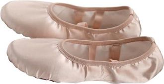 Hemoton Chaussures Ballet Adultes Satin Stretch L&eacute;g&egrave;res et Confortables de Danse pour Femmes Semelle Souple pour Gymnastique et Yoga Adapt&eacute;es D&eacute;butantes et