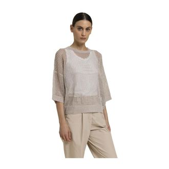 PESERICO Rundhals-Strickware - - Knitwear - Damen - Beige - S