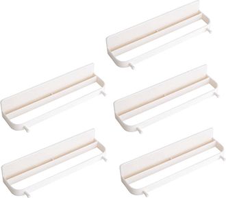 NUOBESTY Toyvian 5 St&uuml;ck Wandmontiertes Hausschuhe Regal aus Kunststoff Selbstklebender Schuh Organizer f&uuml;r Badezimmer Platzsparender Aufbewahrungshalter f&uuml;r H