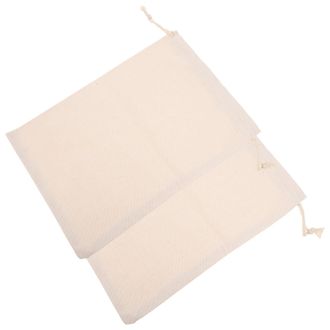 NUOBESTY 2 St&uuml;ck Gro&szlig;er Baumwoll Canvas Gem&uuml;sebeutel mit Kordelzug Atmungsaktive Kartoffels&auml;cke zur Lebensmittelaufbewahrung Multifunktionale Aufbewahrungstasc