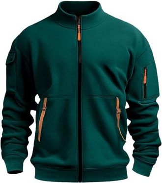 Generic Sweat San Capuche pour Homme, avec Demi-Fermeture &Eacute;clair, Grandes Tailles, Confortable, D&eacute;contract&eacute;, pour La Vie Quotidienne, pour Le Travail en Plein