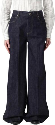 Bottega Veneta Femme, Jeans, Bleu, Taille: 40 FR Jeans Larges Taille Haute