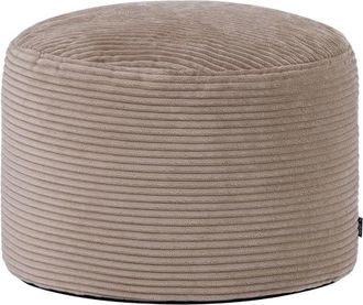 Icon Brand Milano Hocker, Mokkabraun, Flauschiger Cord Stoff, Sitzsack Cord, Sitzpuff Hocker mit F&uuml;llung, Fu&szlig;hocker f&uuml;r das Wohnzimmer, Deko Wohnzimmer
