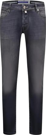 Jacob Cohen jean slim à effet délavé - Noir