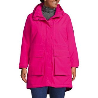 Lands End Wasserdichter Parka SQUALL, Damen, Gr&ouml;&szlig;e:56-58 plus, Pink, Nylon, by Lands End