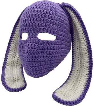 Generic Bonnet Femme Hiver Bonnet Femme Chapeau Femme Hiver Confortable Classique - Capuche Oreilles De Lapin Adulte, Tricot Douillet, Parfait pour Cadeau No&euml;