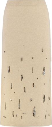 Fabiana Filippi jupe trapèze à ornements - Tons neutres