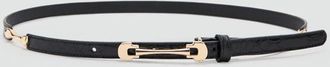 Mango Ceinture fine boucle m&eacute;tallique noir - Femme - S - MANGO