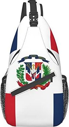 Generic Sac De Poitrine Drapeau De La R&eacute;publique Dominicaine.Png Bandouli&egrave;re Sac Multifonctionnel &Eacute;l&eacute;gant Sacs Poitrine, Pour Outdoor, Office, Sports