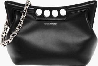 Alexander McQueen Leather Shoulder Bag THE PEAK with Chain Alexander McQueen