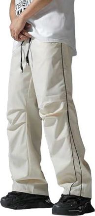 Generic Pantalon de surv&ecirc;tement confortable pour homme pour le salon et la relaxation quotidienne avec cordon de serrage &agrave; la taille - Pantalon doubl&eacute; en pola