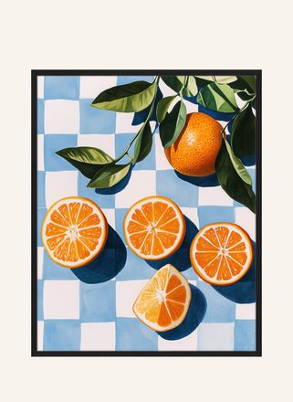 Liv Corday Wandbild Orangen Mit Rahmen schwarz
