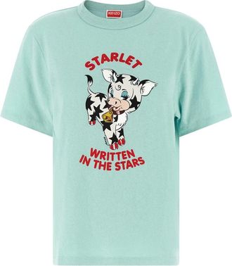 Kenzo Femme, Tops, Bleu, Taille: 38 FR T-shirt Cartoon