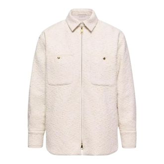 Moncler Baumwollmischung Boucl&eacute; Daunen Hemdjacke - - Jackets - Damen - Beige - S