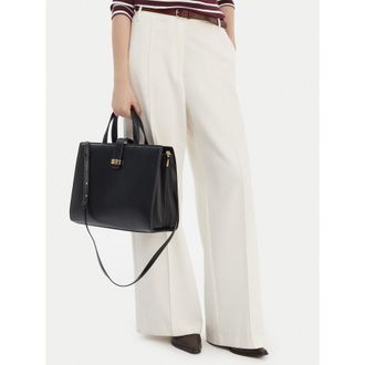 Tommy Hilfiger Handtasche Tommy Hilfiger Th Heritage Satchel AW0AW18287 Schwarz