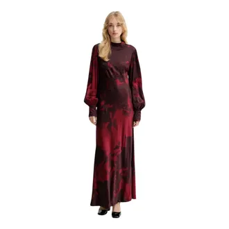 Gestuz Femme, Robes, Rouge, Taille: 38 FR Robe Longue Imprim&eacute;e Florale