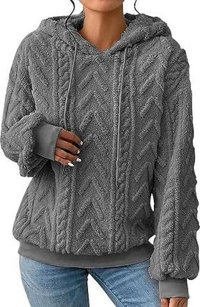 Generic Nuoke Sweat Femme, Hoodie Womens, Veste dhiver Femme, Hoodies, Tops for Women, Oversized Jumper Women, Plaid Capuche, Sweat, Womens Hoodie, Fluffy Coa