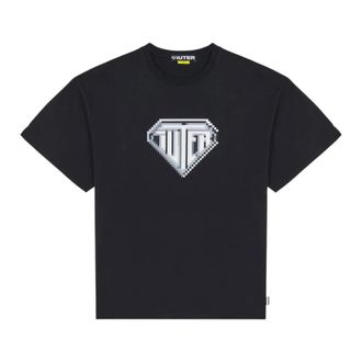Iuter Iuter, Homme, Tops, Noir, Taille: XL T-shirt en coton &agrave; manches courtes
